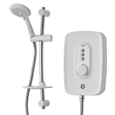 Triton Danzi White 10.5kW Electric Shower + Riser Rail RP Perea ...