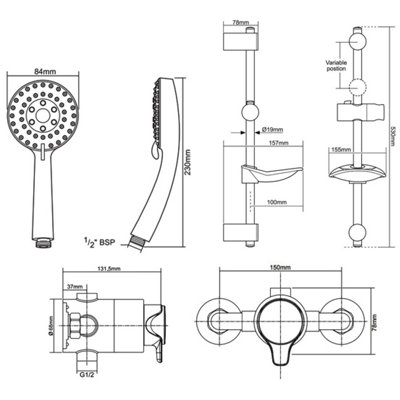 Triton Dene Mini Mixer Shower Sequential Thermostatic Exposed Chrome ...