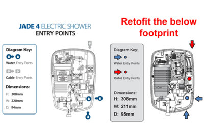 Triton JADE 4 9.5KW White Electric Shower- T80XR Zante Caselona Trance ...
