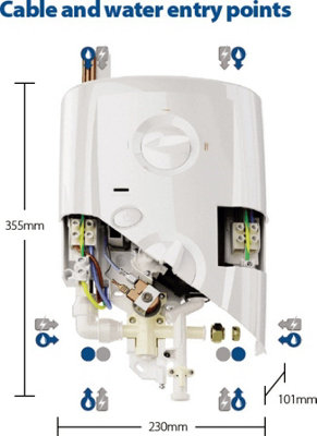 Triton T80 Pro-Fit Electric Shower 8.5kw - Pro Fit Duraflow Anti Scale ...