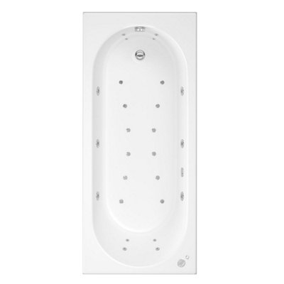 Trojan Cascade Single Ended Bath with 14 Jet Whirlpool & 12 Jet Airspa ...