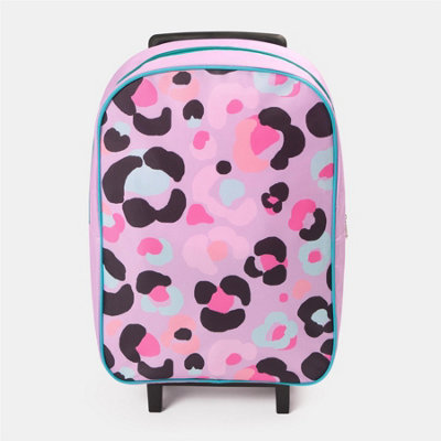 Trolley Backpack Travel Cabin Bag Leopard Clothes Storage Organiser Wheels
