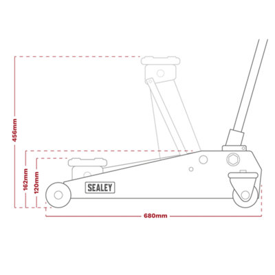 Trolley Jack with Super Rocket Lift 3 Tonne