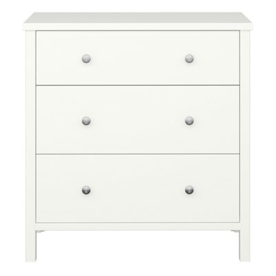 Tromso 3 Drawer Chest Off White