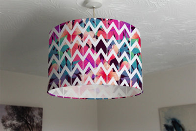 Tropical Geometric Zig Zags (Ceiling & Lamp Shade) / 45cm x 26cm ...
