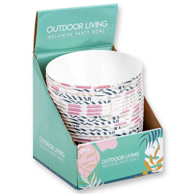 Tropical Melamine 6 Inch Bowl - 6 Pack - Outdoor Living