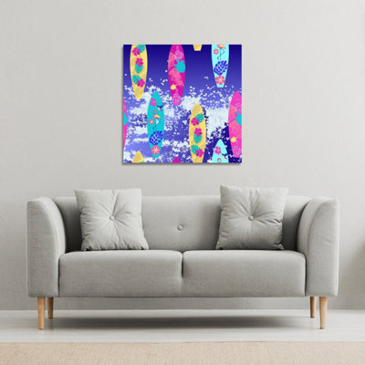 Tropical Surf (Canvas Print) / 46 x 46 x 4cm