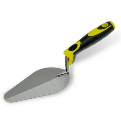 Trowel Bricklaying Building Trowels Soft Grip Carbon Polished Steel 9"