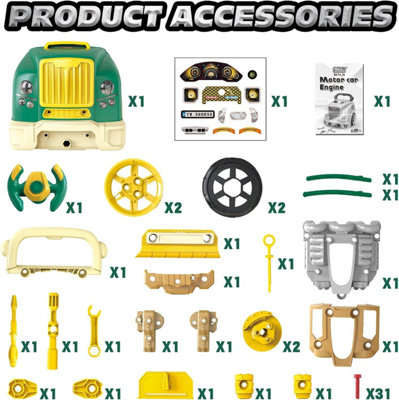 Truck Engine Motor Vehicle Car Service Station Engine Toy Large Truck ...