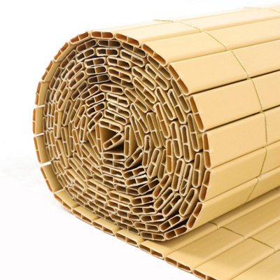 True Products Artificial Bamboo 20mm PVC Slat Screening Fencing Roll ...