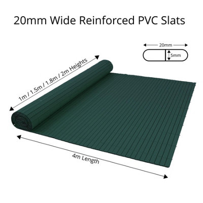 True Products Artificial Bamboo 20mm PVC Slat Screening Fencing Roll ...