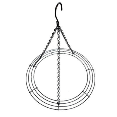 True Products Artificial Trailing Woodland Ferns Hanging Hoop - 60cm ...