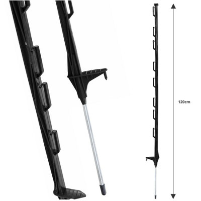 True Products Black 4ft/1.2m Heavy Duty Plastic Electric Fence Posts ...