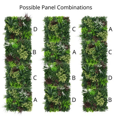 True Products Combo of 4 Premium Artificial Green Plant Living Wall ...