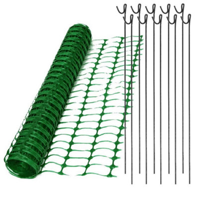 True Products Green 5.5kg Plastic Safety Barrier Mesh Fence Netting 1m ...