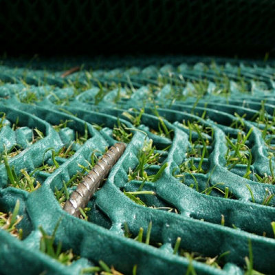 True Products Heavy Duty Steel Turf Mesh Weed Anchoring U-Pins - 10 pack