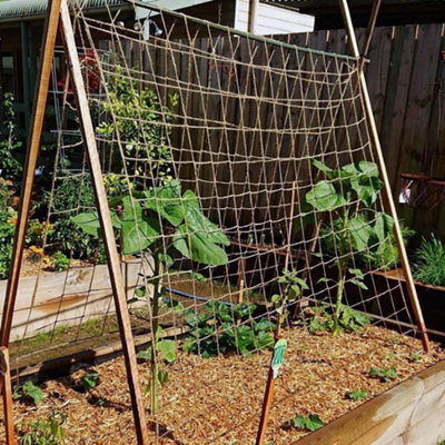 True Products Jute Heavy Duty Pea & Bean Netting For Climbing Plants ...