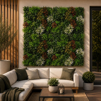True Products Luxury Artificial Living Wall Green Plant Panel 1m x 1m ...