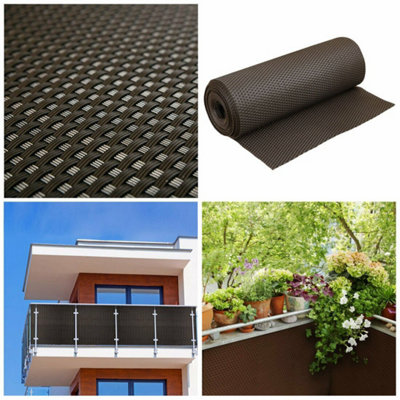 True Products Poly Rattan Weave Artificial Screening Fencing Balcony ...