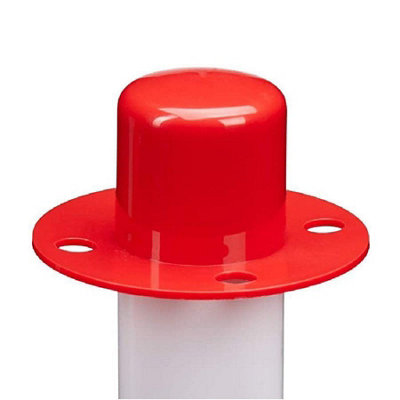 True Products Support Posts & Plastic Chain Barrier Set - 4 x Red ...