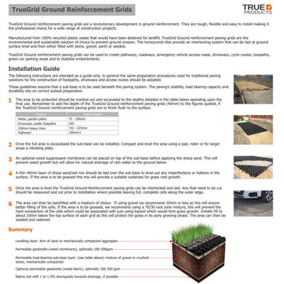 True Products TrueGrid Ground Reinforcement Grids - Gravel Grass Eco ...