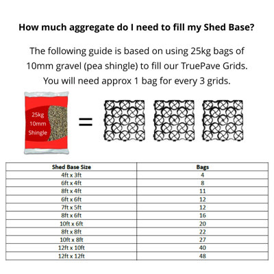 True Products TruePave 8ft x 6ft Shed Base Kit - 48 Interlocking ...