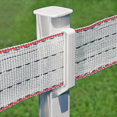 True Products White 4ft/1.2m Heavy Duty Plastic Electric Fence Posts ...