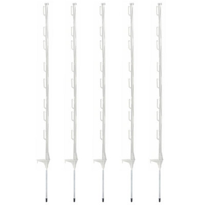 True Products White 4ft/1.2m Heavy Duty Plastic Electric Fence Posts ...