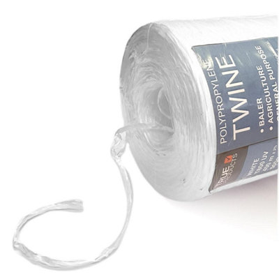 True Products White Polypropylene Baler Garden Twine Garden String - 1600m