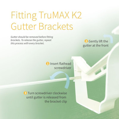 TruMAX K2 Conservatory Gutter Bracket (5 Pack) - White