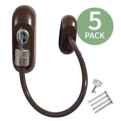 TruMAX Key-Locking Cable Restrictor (5 Pack) - Brown | DIY at B&Q