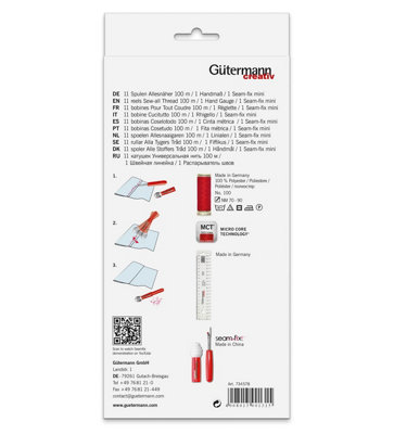 TSET S/A 11X100M - Thread Set: Sew-All: 11 x 100m, Ruler and Mini Seam ...
