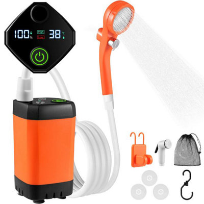 TTLIFE Rechargeable Camping Shower Kit Portable Shower Pump with ...