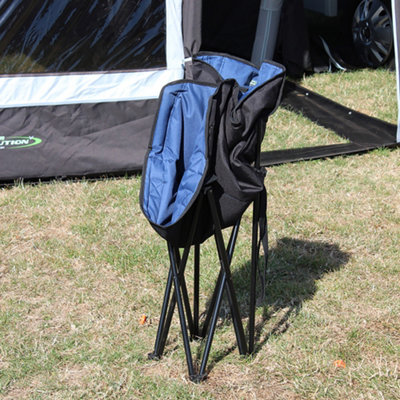 Tub Compact Folding Chair Navy Blue and Black