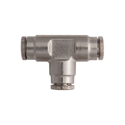 Tube Couplings Push-fit Brass T 8mm Pack of 3