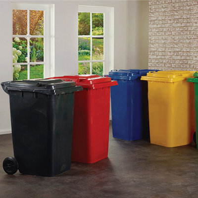 TUFF 240 Litre Wheeled Bin - Yellow