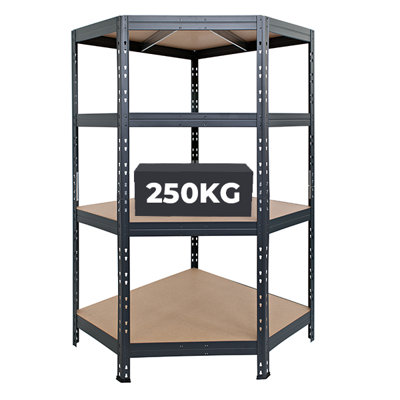 TUFF 360 Corner Shelving - H1800 x W900 x W620 x D450mm - 4 HDF Shelves ...