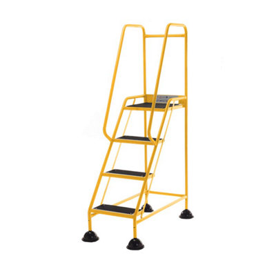 TUFF Easy Glide Steps - 4 Tread - Yellow - Anti-Slip | DIY at B&Q