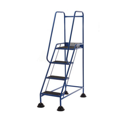 TUFF Express Easy Glide Steps- 4 Tread - Blue - Anti-Slip