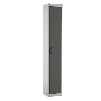 TUFF Lockers - 1 Compartment - H1800 x W380 x D380mm - Dark Grey