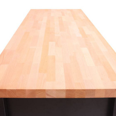 TUFF Premium Black Workbench - W2000 x D650mm - Worktop and Frame ONLY