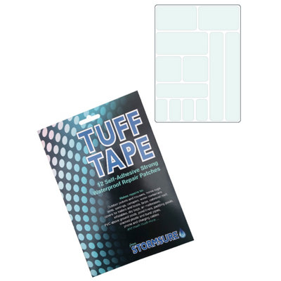 TUFF TAPE SELF ADHESIVE WATERPROOF ASSORTED PATCH SET LARGE | DIY at B&Q