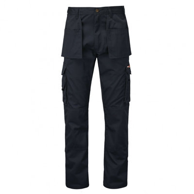 Tuffstuff Pro Trade Work Trousers Navy - 36in Waist / Long Leg | DIY at B&Q