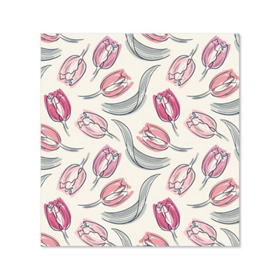 Tulips Premium Glass Kitchen Splashback W600mm x H600mm