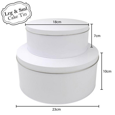 Tulips Set of 2 Cake Tins Gift - Nesting Round Large & Medium Metal ...