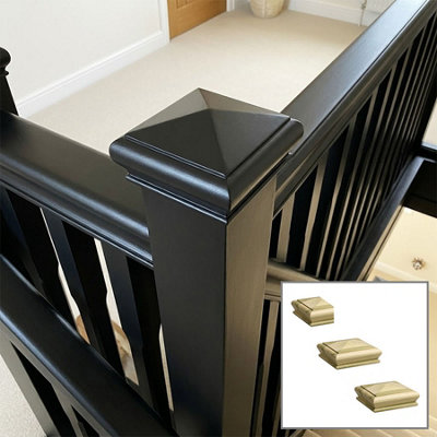 Tulipwood Pyramid Cap Pack Suits 90mm Newel Post (L)115mm (W)115mm ...