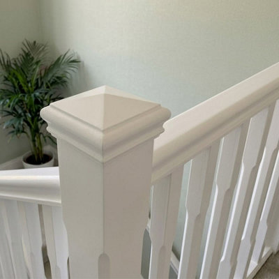 Tulipwood Pyramid Cap Pack Suits 90mm Newel Post (L)115mm (W)115mm ...