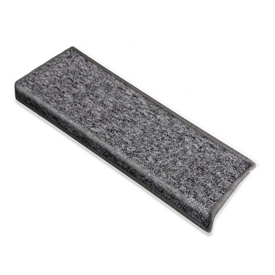 Turbo Grey Self Adhesive Edged Carpet Stair Tread Mat for Indoor Stairs ...