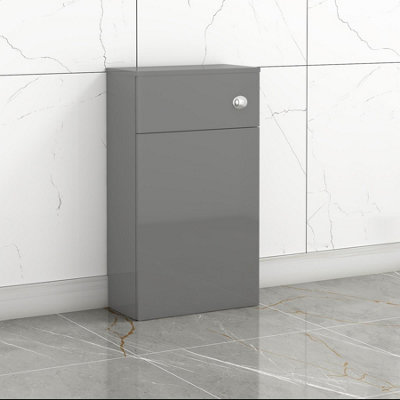 Turin 500mm Indigo Grey Gloss BTW Back to Wall Toilet Unit