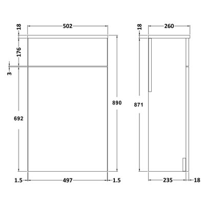 Turin 500mm Matte Green BTW Back To Wall WC Toilet Unit